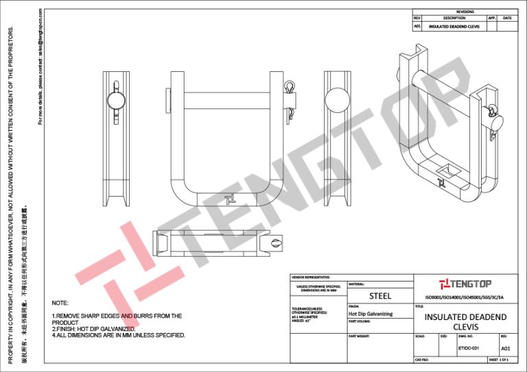 INSULATED DEADEND CLEVIS - TENGTOP