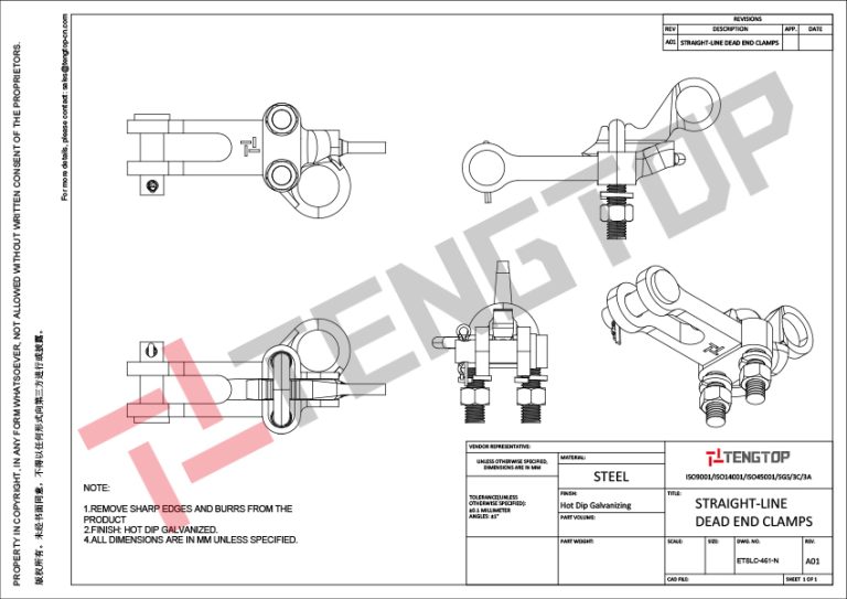 STRAIGHT-LINE DEAD END CLAMPS - TENGTOP