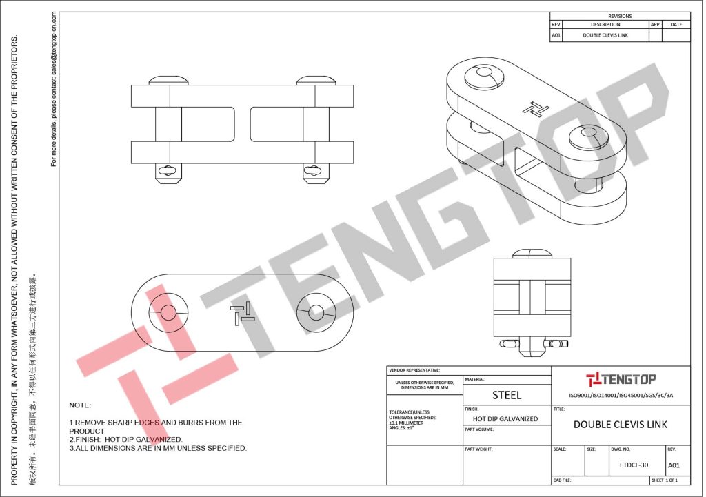 DOUBLE CLEVIS LINK - TENGTOP