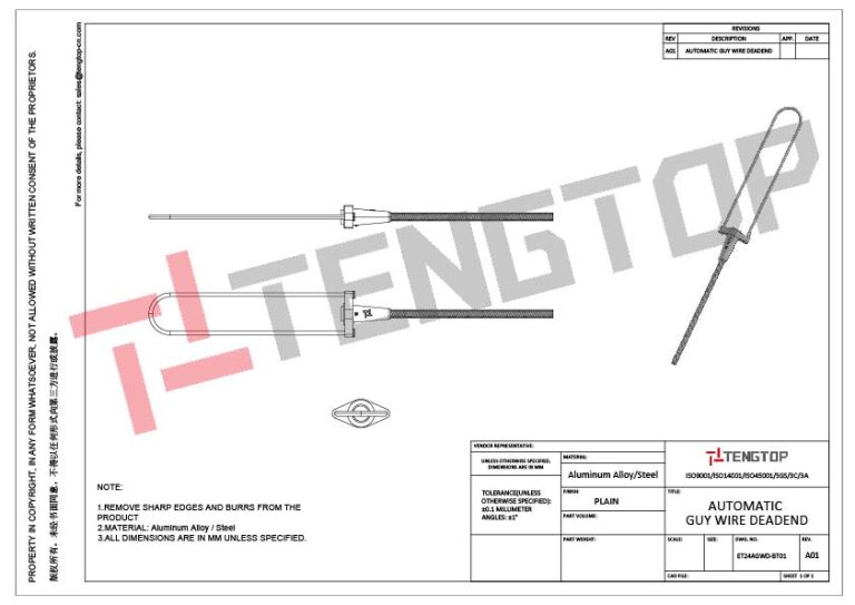 AUTOMATIC GUY WIRE DEADEND - TENGTOP